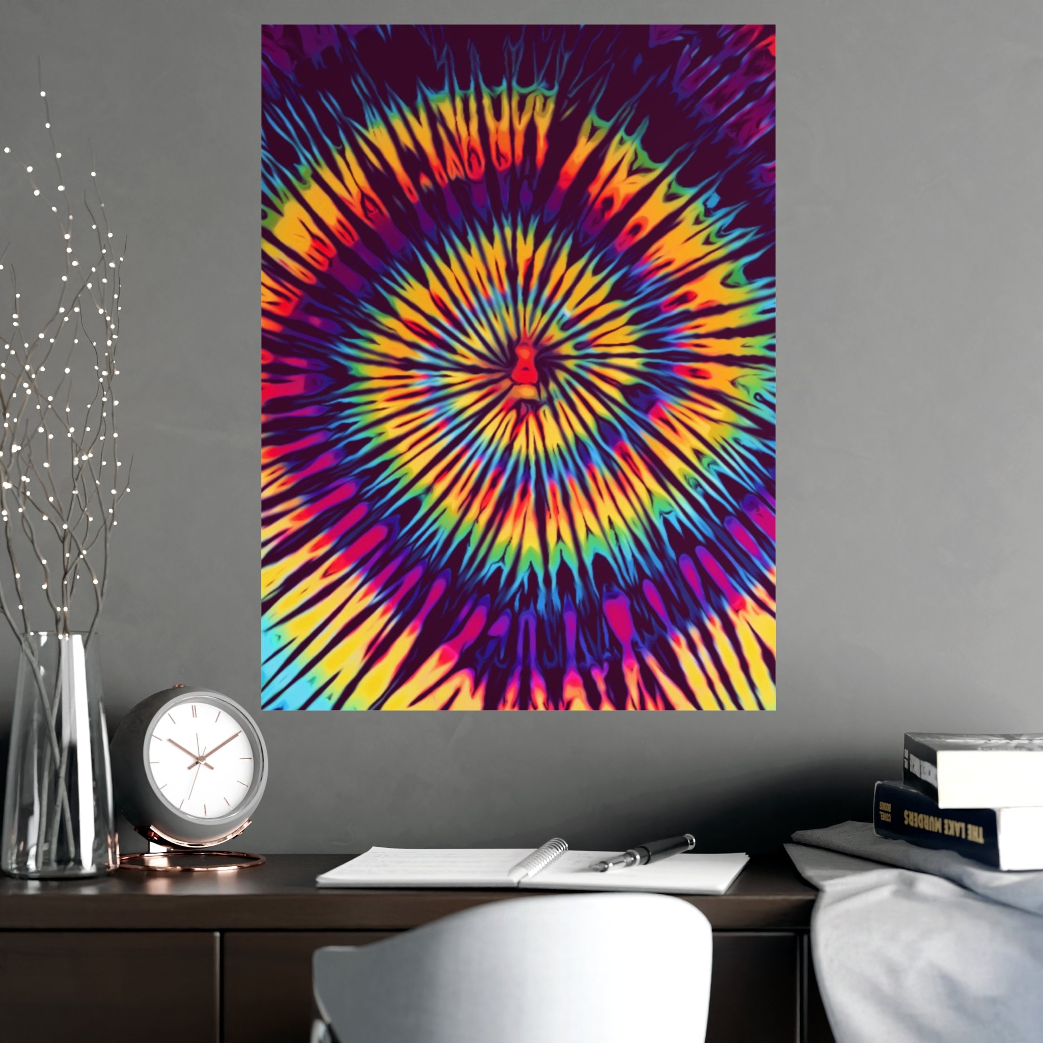 TIE DYE POSTER - Tie Dye Art Print - Wall Art - Gifts for Hippies ...