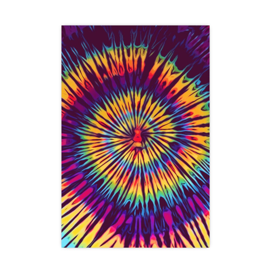 TIE DYE POSTER - Tie Dye Art Print - Wall Art - Gifts for Hippies ...