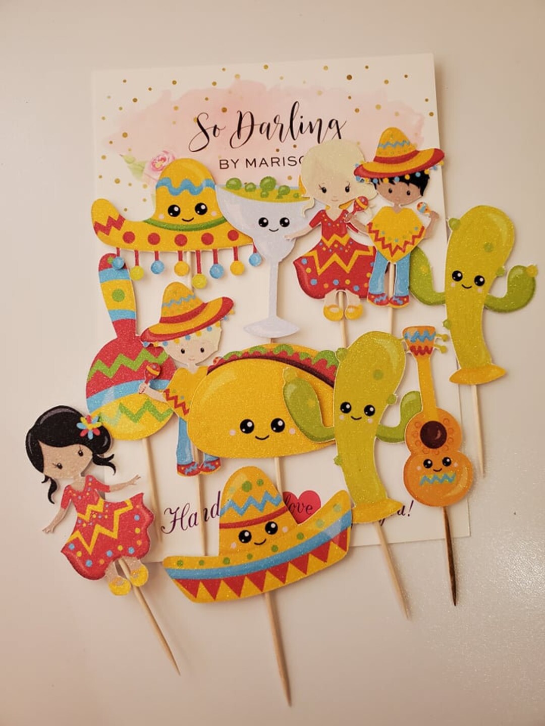 12 Ct. Mexican Fiesta Cupcake Toppers,fiesta Cupcake Toppers,mexican ...