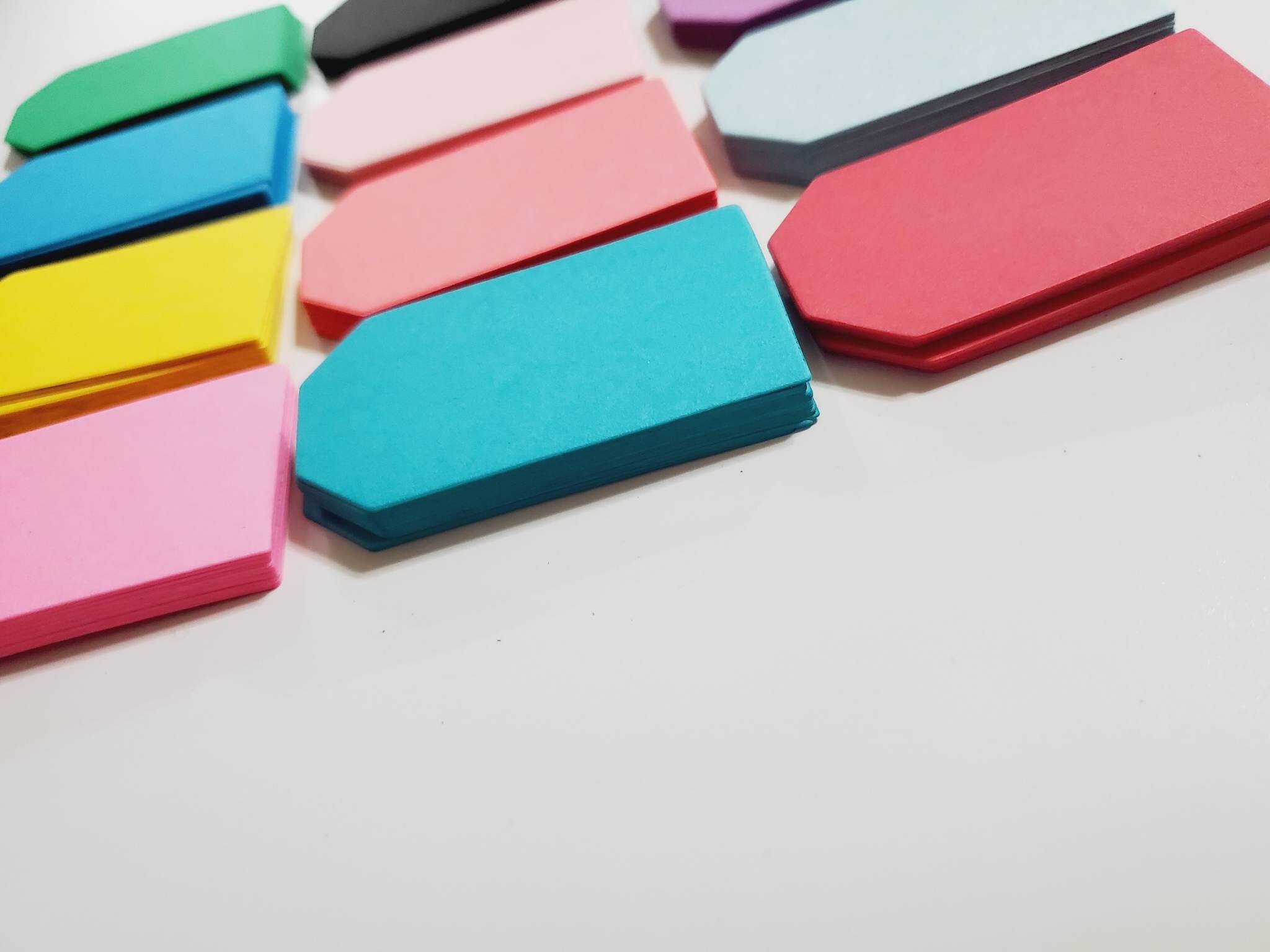 216ct. Rainbow Colored TAGS, Custom Tags, Blank Tags, Colored Tags ...