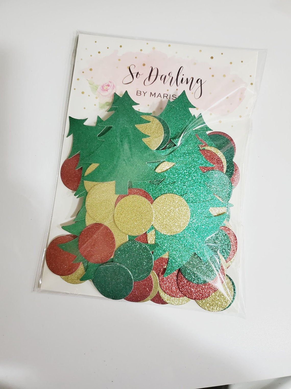 Christmas Confetti, Christmas Tree Confetti, Glitter Confetti ...