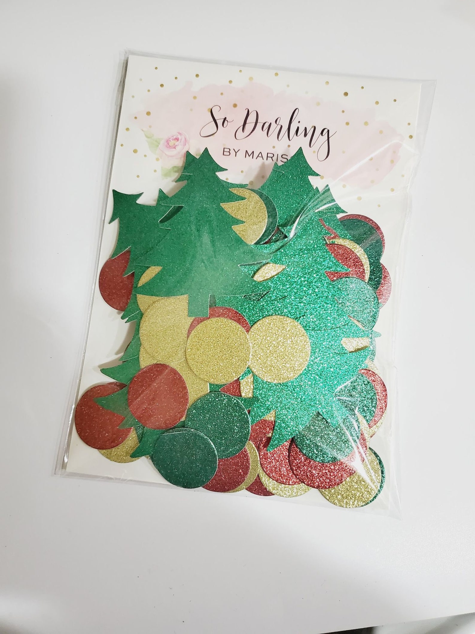 Christmas Confetti, Christmas Tree Confetti, Glitter Confetti ...
