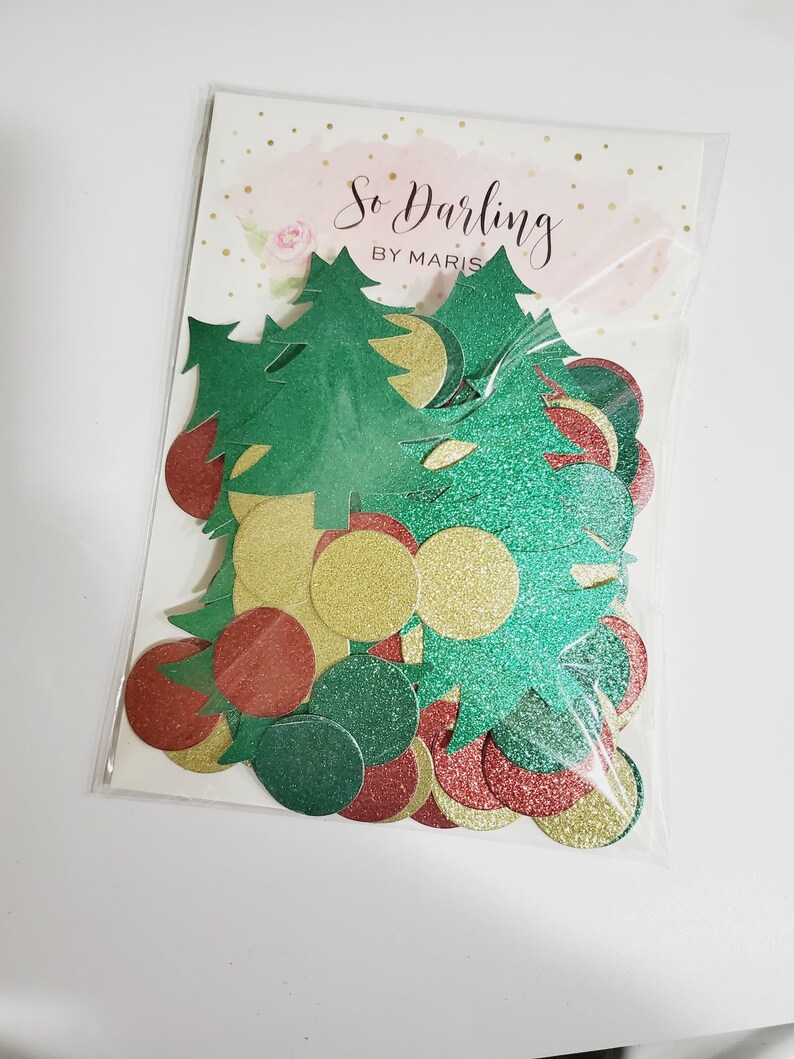 Christmas Confetti, Christmas Tree Confetti, Glitter Confetti ...