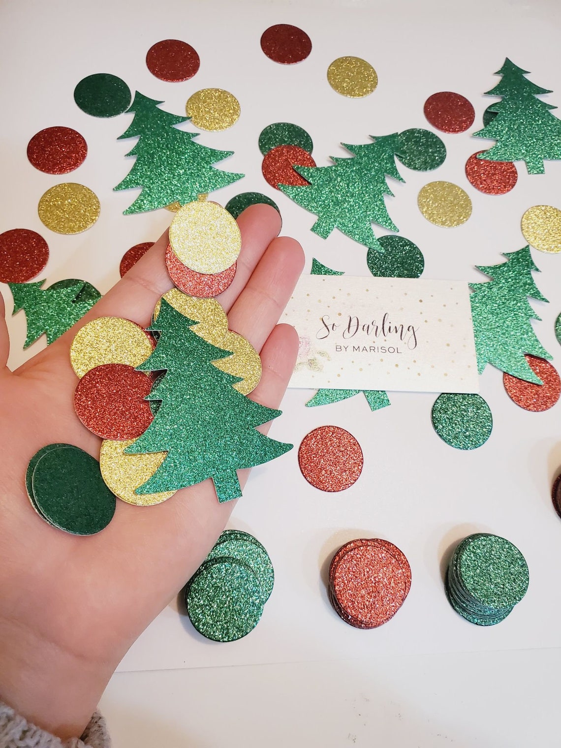 Christmas Confetti, Christmas Tree Confetti, Glitter Confetti ...