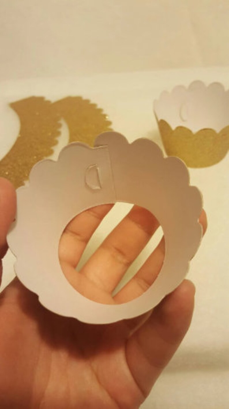 12ct Gold Glitter Cupcake Wrappers, Gold Glitter Cupcake Liners ...