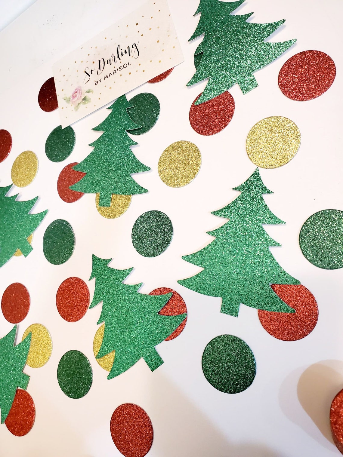 Christmas Confetti, Christmas Tree Confetti, Glitter Confetti ...