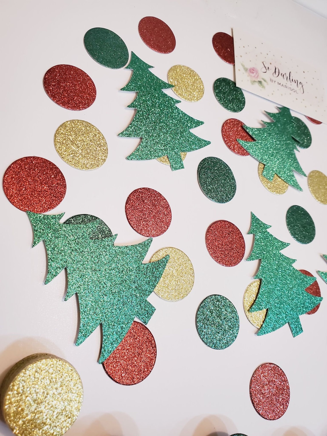 Christmas Confetti, Christmas Tree Confetti, Glitter Confetti ...