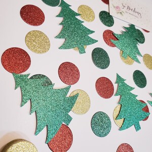 Christmas Confetti, Christmas Tree Confetti, Glitter Confetti ...