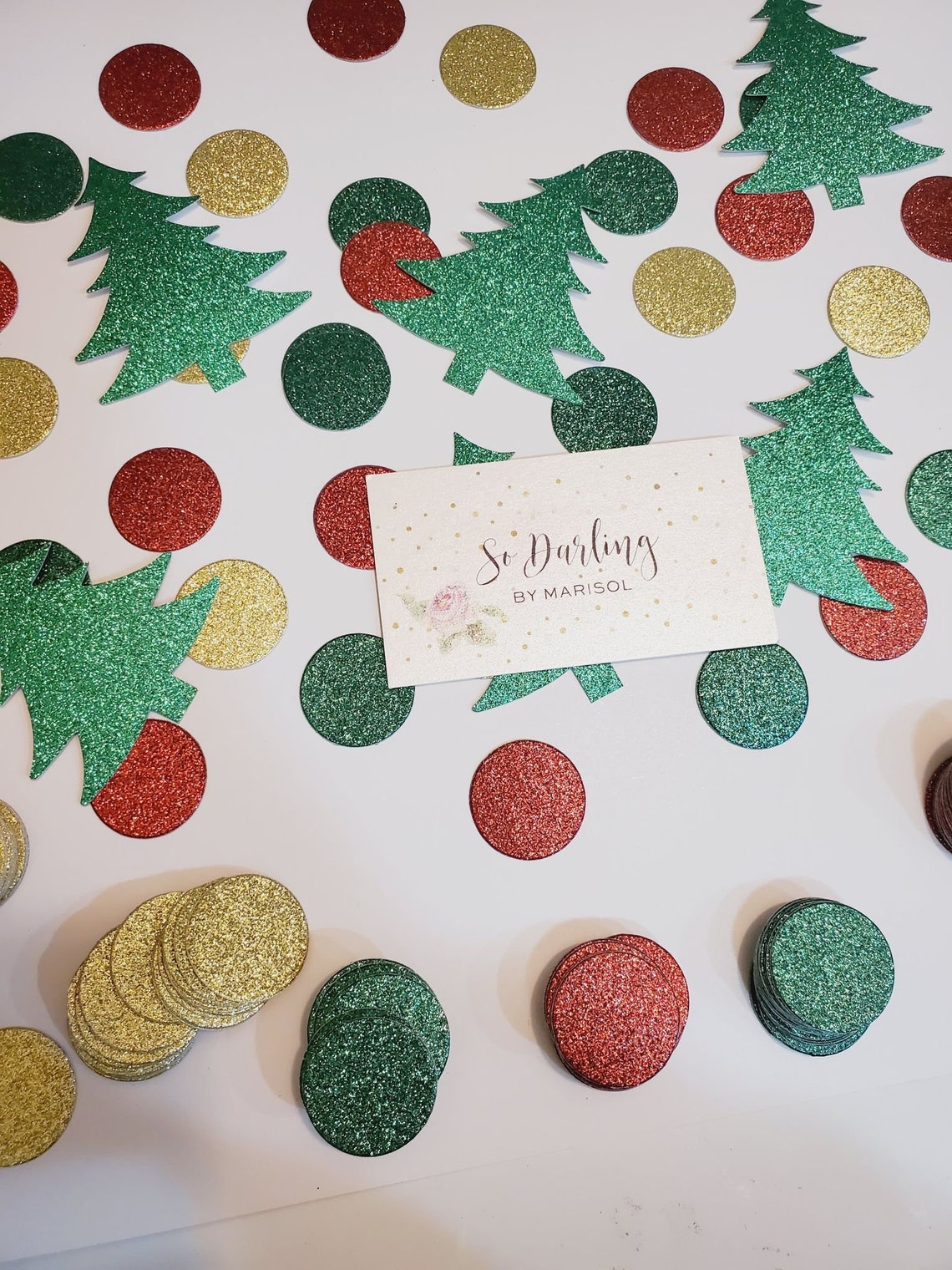 Christmas Confetti, Christmas Tree Confetti, Glitter Confetti ...