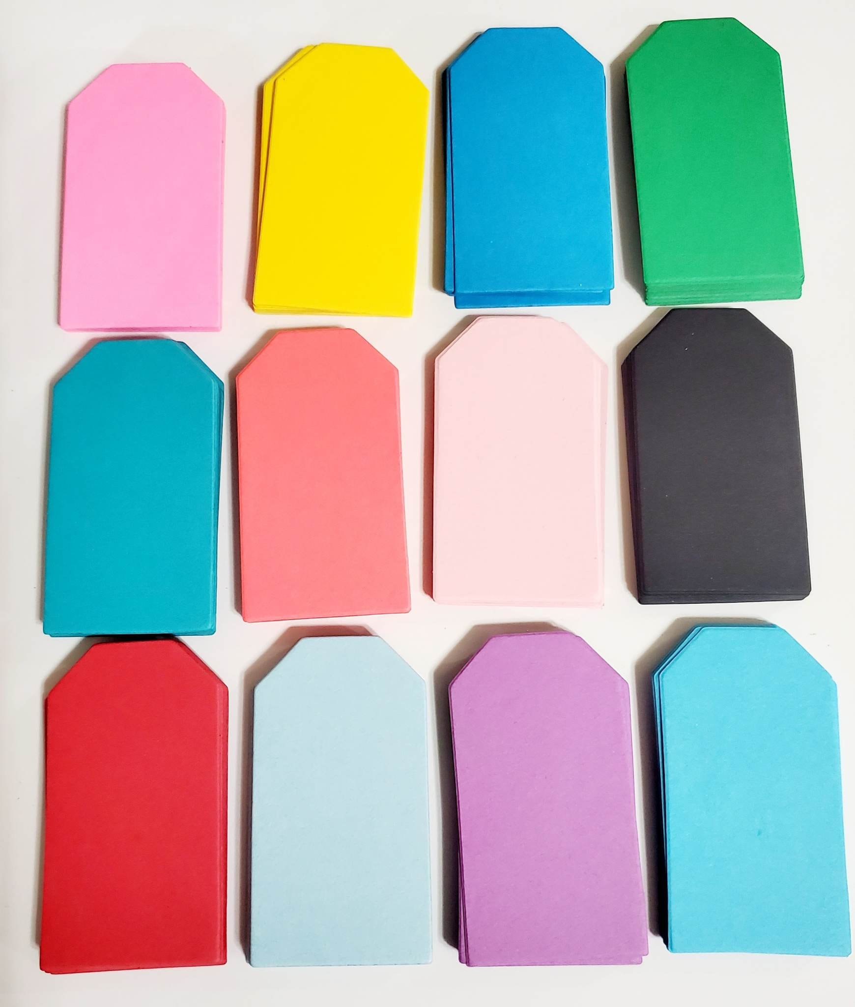 216ct. Rainbow Colored TAGS, Custom Tags, Blank Tags, Colored Tags ...