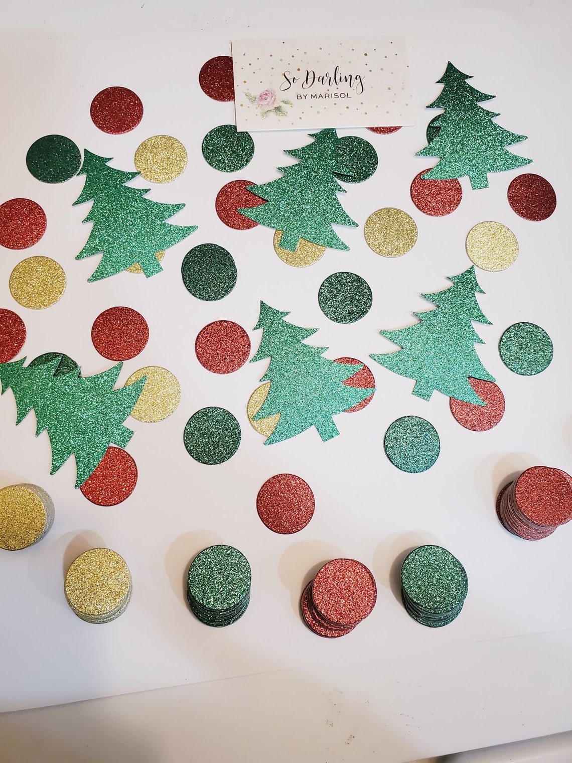 Christmas Confetti, Christmas Tree Confetti, Glitter Confetti ...