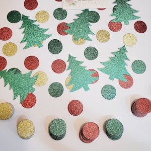 Christmas Confetti, Christmas Tree Confetti, Glitter Confetti ...
