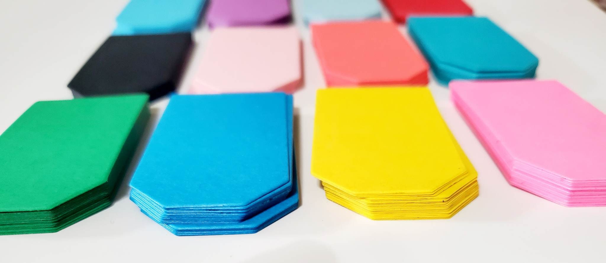 216ct. Rainbow Colored TAGS, Custom Tags, Blank Tags, Colored Tags ...