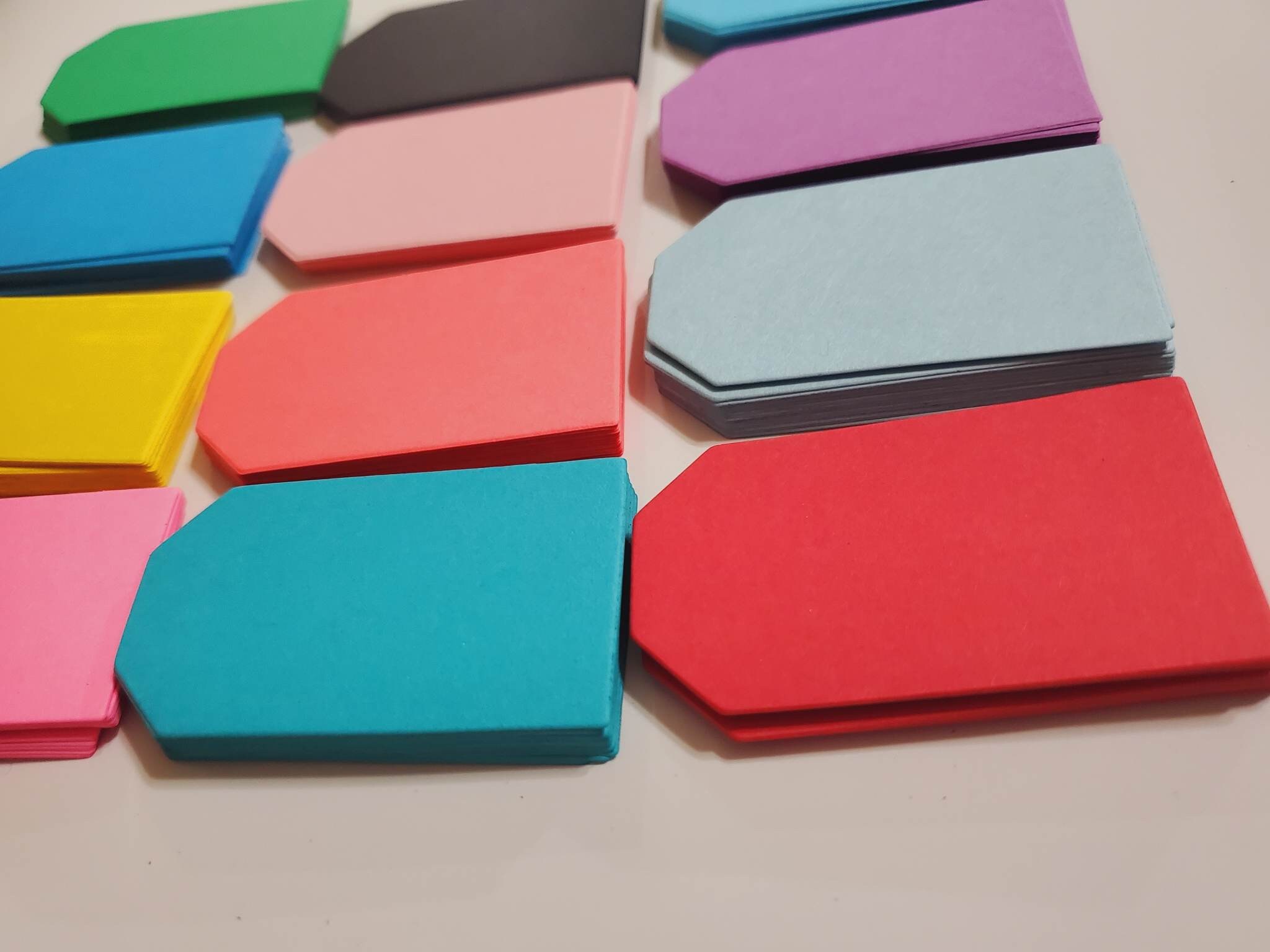 216ct. Rainbow Colored TAGS, Custom Tags, Blank Tags, Colored Tags ...