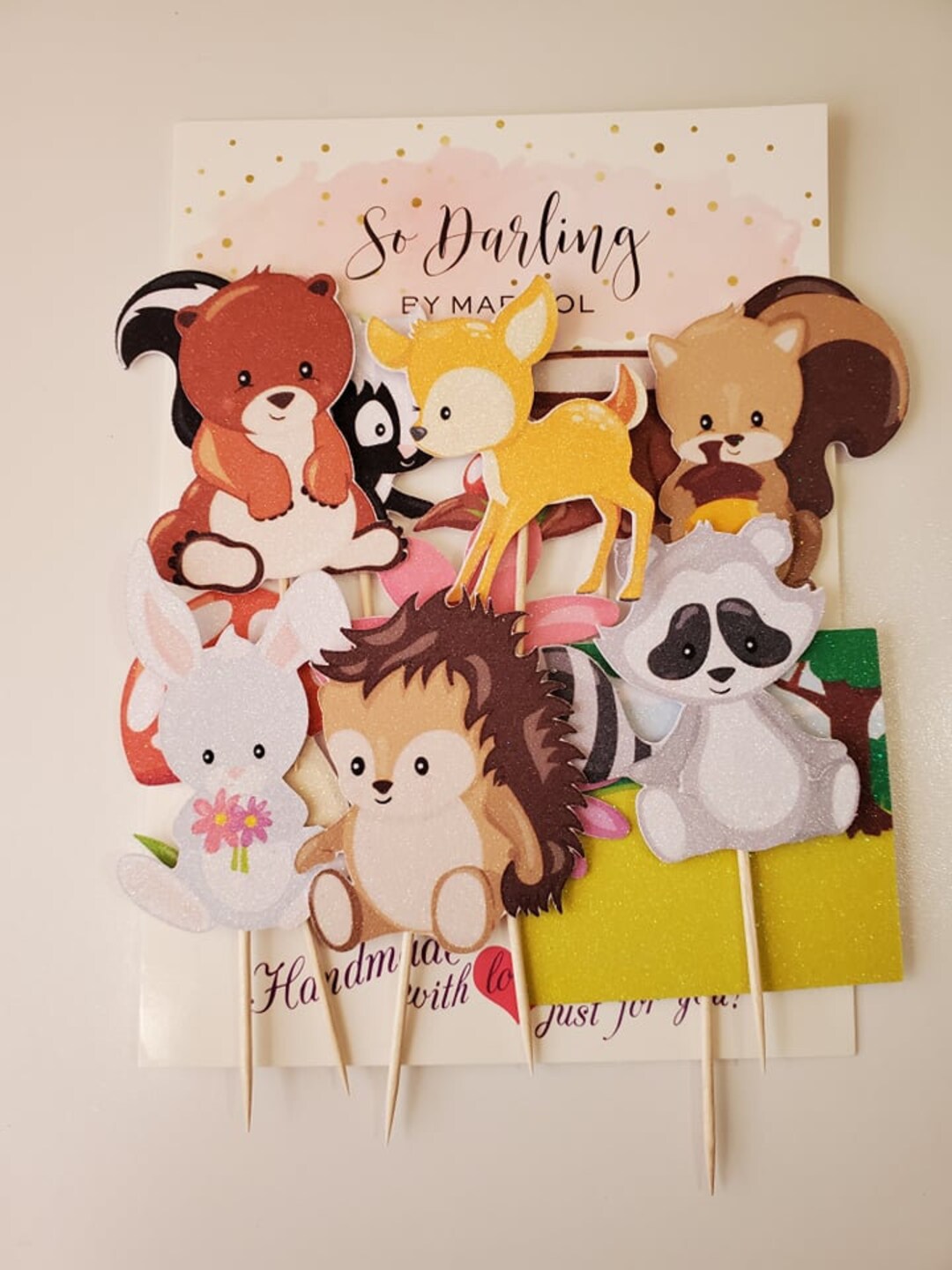 12 Ct. Woodland Cupcake Toppers,forrest Animals Party,woodland Party ...