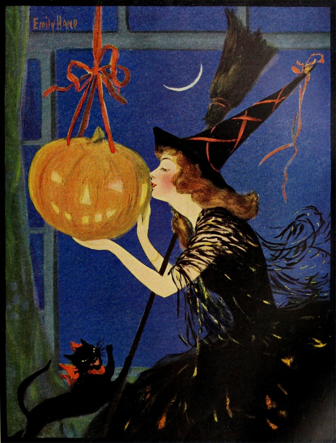Witch Kiss, Vintage Halloween Digital Download - Etsy