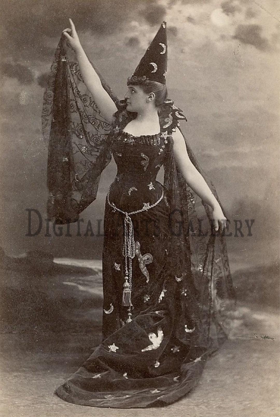 Vintage Halloween, Pretty Witch, Instant Digital Download - Etsy