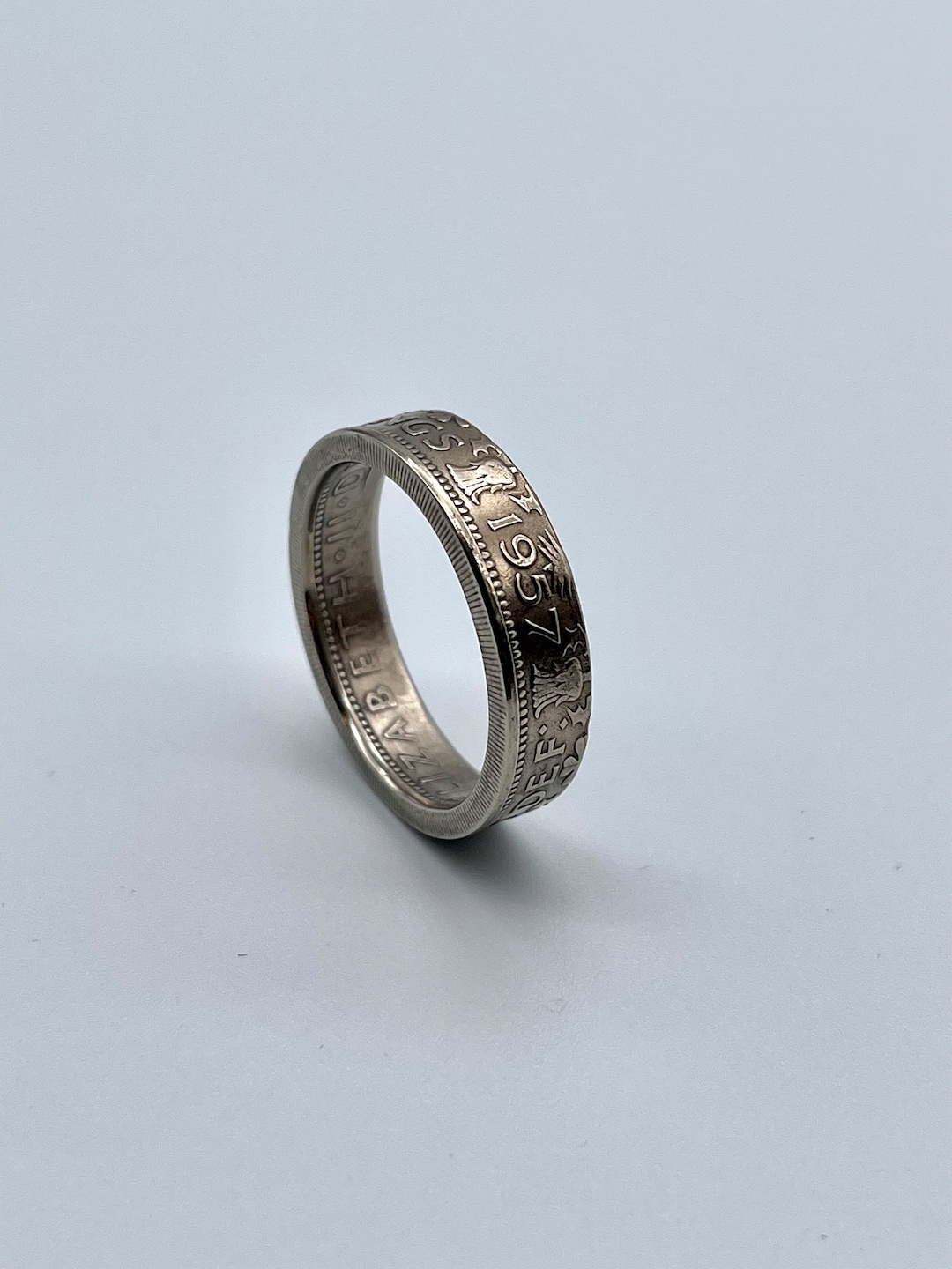 Coin Ring, 1957 Two Shilling, Size Z+1 Two Shilling Coin Ring, Handmade ...