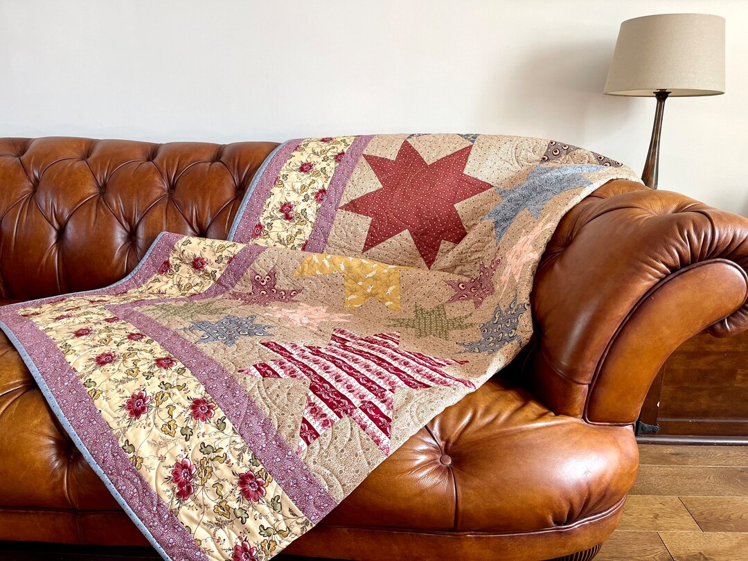 Patchwork Quilt Traditional Bedspread Handmade Star - Etsy