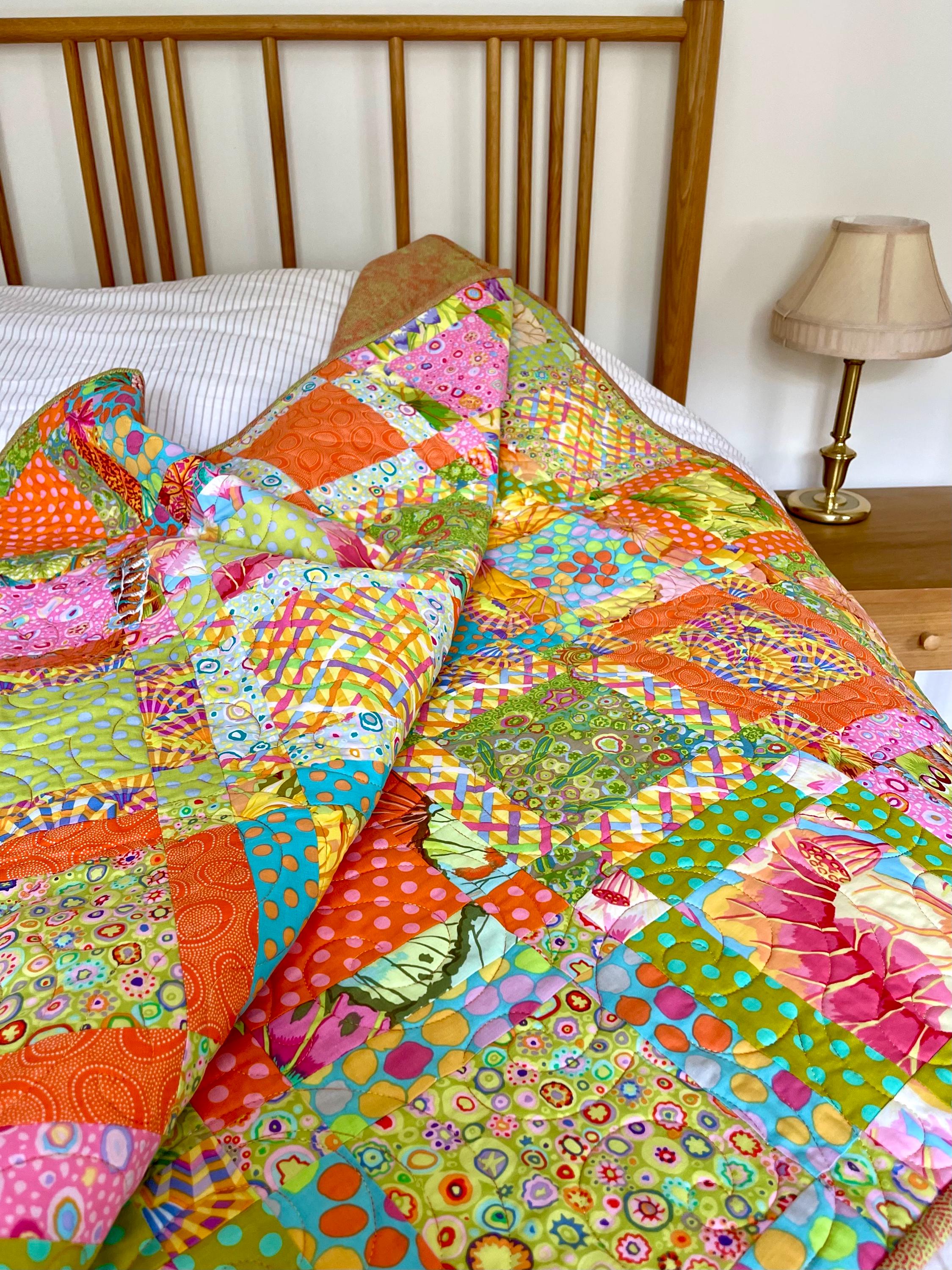 Kaffe Fassett Patchwork Quilt: Handmade Colorful Throw, 50" Square - Etsy