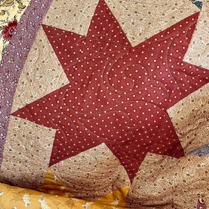 Patchwork Quilt Traditional Bedspread Handmade Star - Etsy