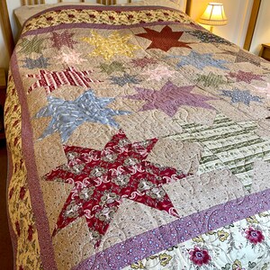 Patchwork Quilt Traditional Bedspread Handmade Star - Etsy