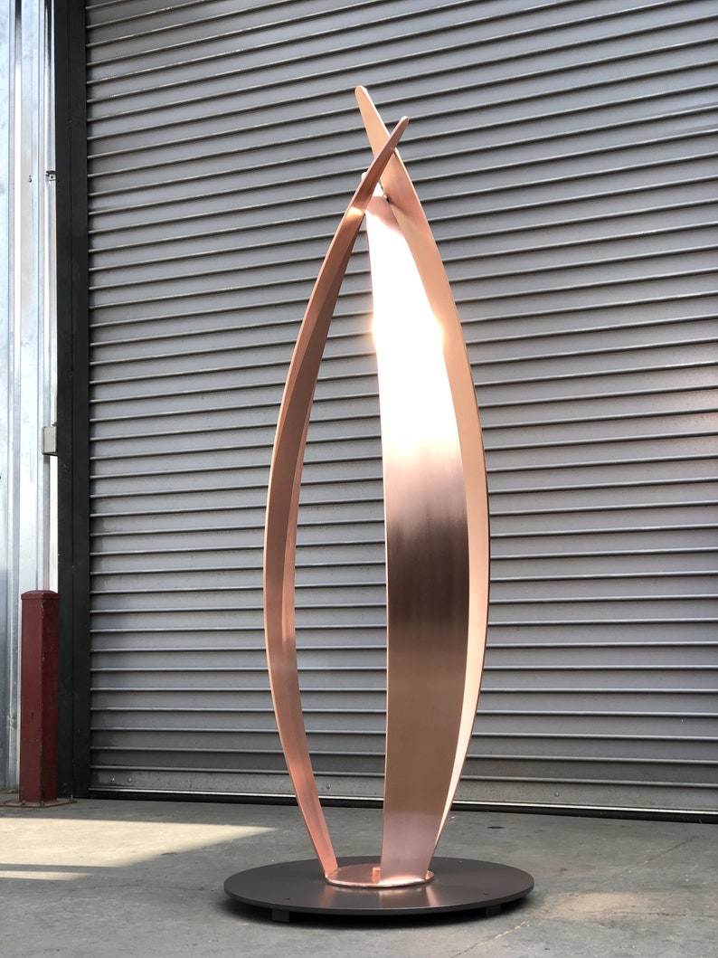 Modern Outdoor Sculpture "flight", Solid Copper - Etsy
