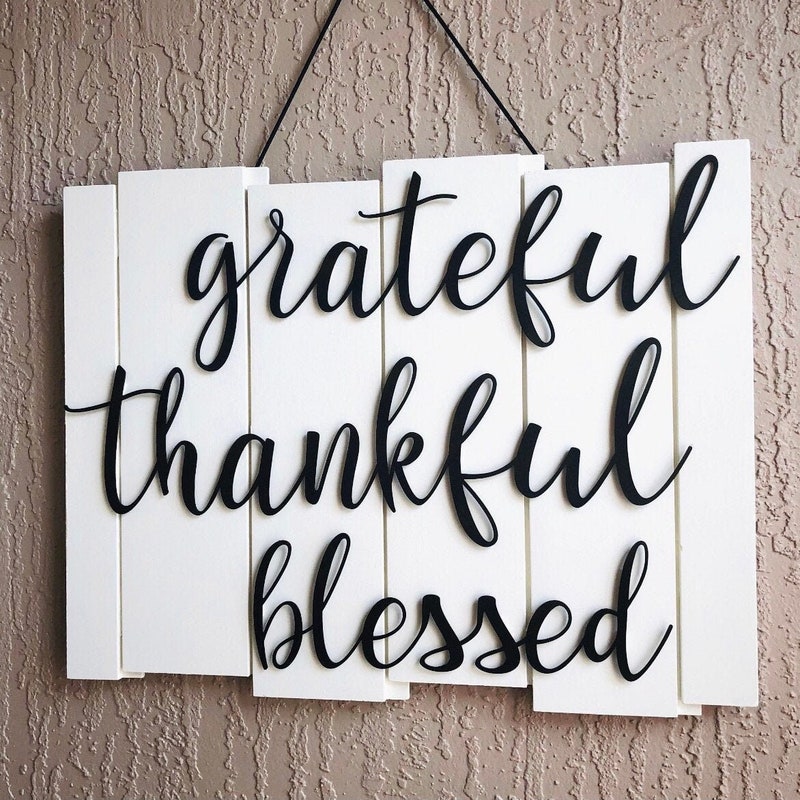 Metal Thankful Sign - Etsy