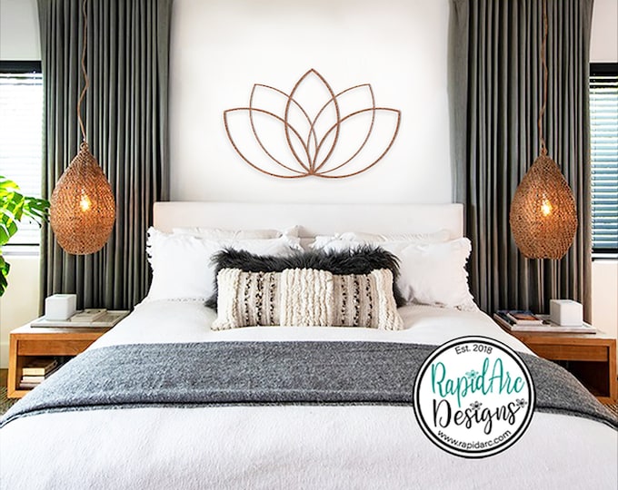 Custom Wooden Laser Cut Lotus Flower Large Wooden Lotus Flower Sign ...