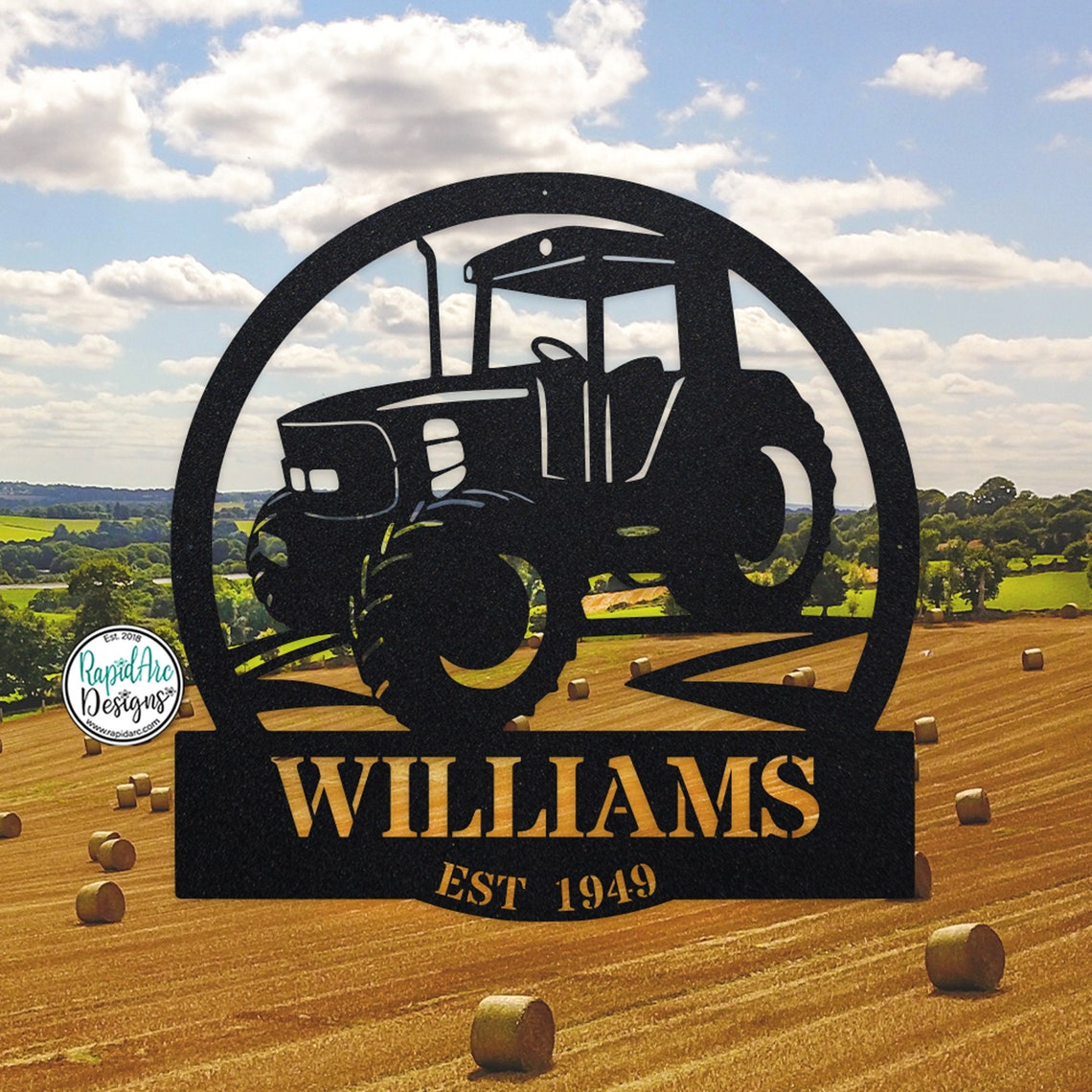 Personalized Metal TRACTOR Sign Custom Family Sign Name - Etsy