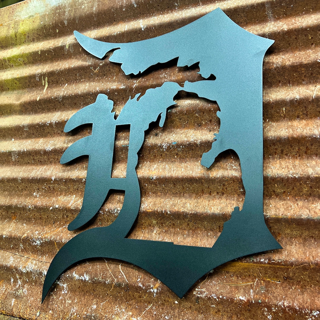 Detroit Michigan Tigers Baseball Sign | Metal Wall Art | Sports Sign ...