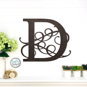 Metal Letter Outdoor Monogram | Metal Wall Decor | Monogram Sign ...
