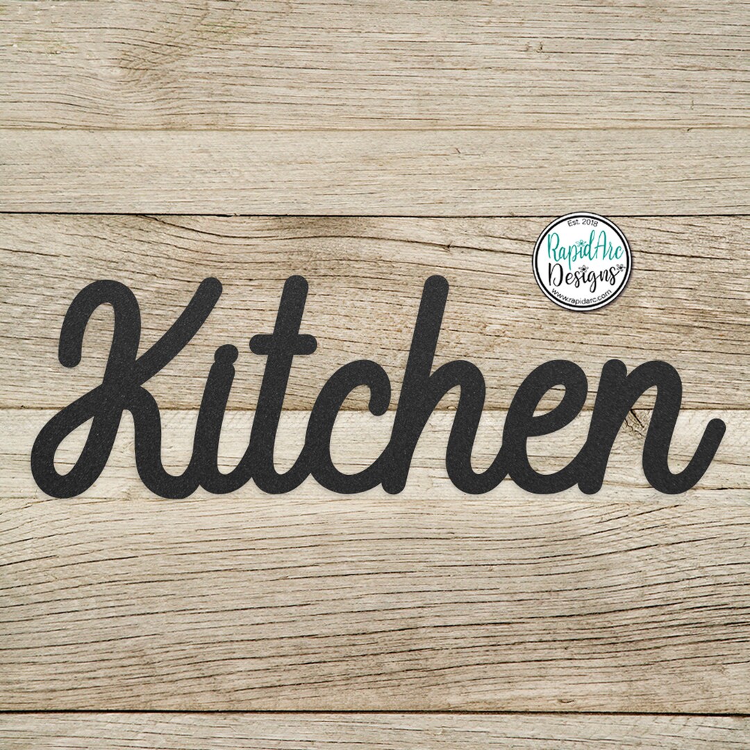Kitchen Metal Word | Retro Font Kitchen Sign | Kitchen Decor ...