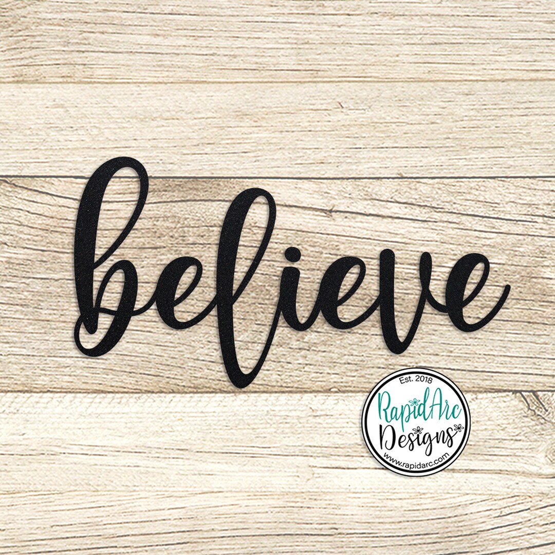 Believe Metal Word | Cursive Script Believe Sign | Home Decor | Metal ...