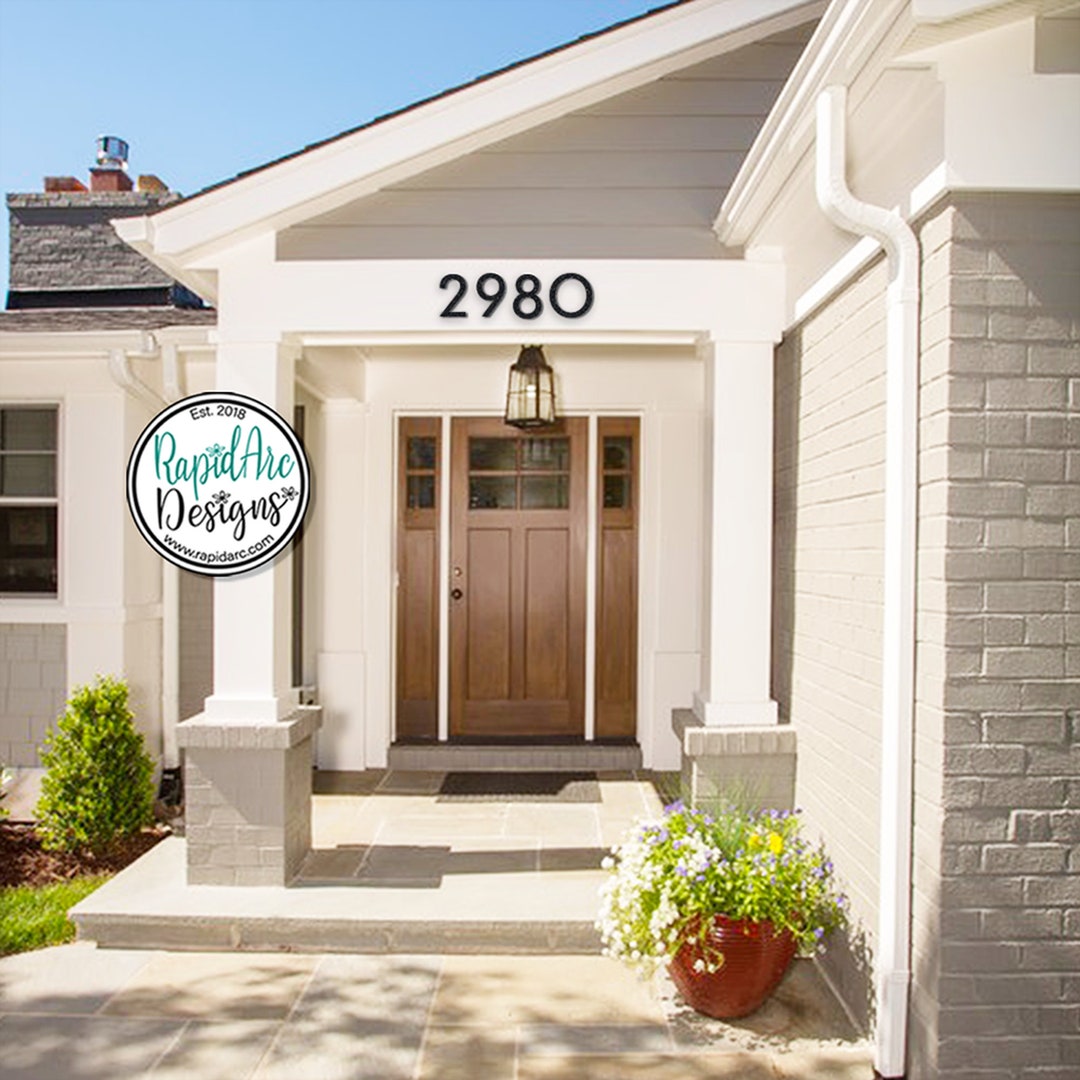 Individual Modern Deco House Numbers | Metal Modern Numbers | Retro ...