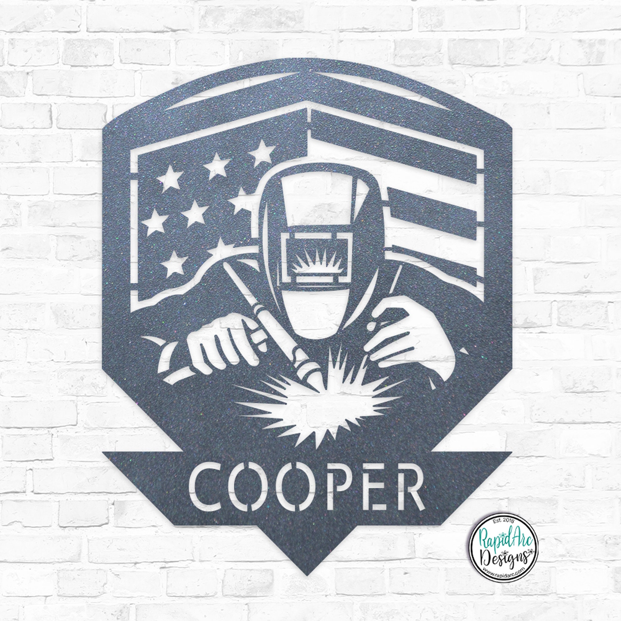 Metal Chevron Welding Name Sign customized Sign for Welder - Etsy