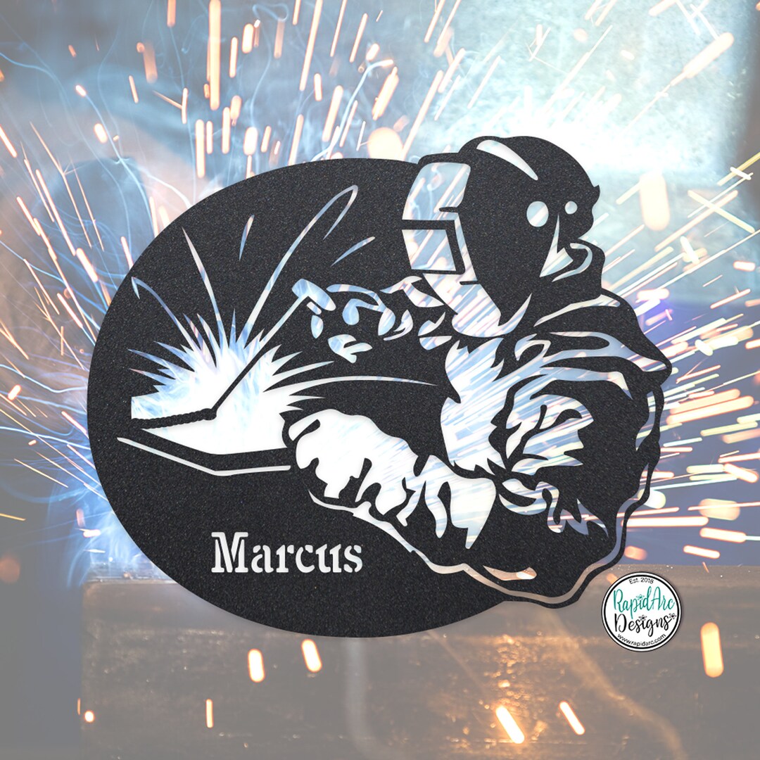 Customized Metal Welding Name Sign | Sign for Welder | Welder Sign ...