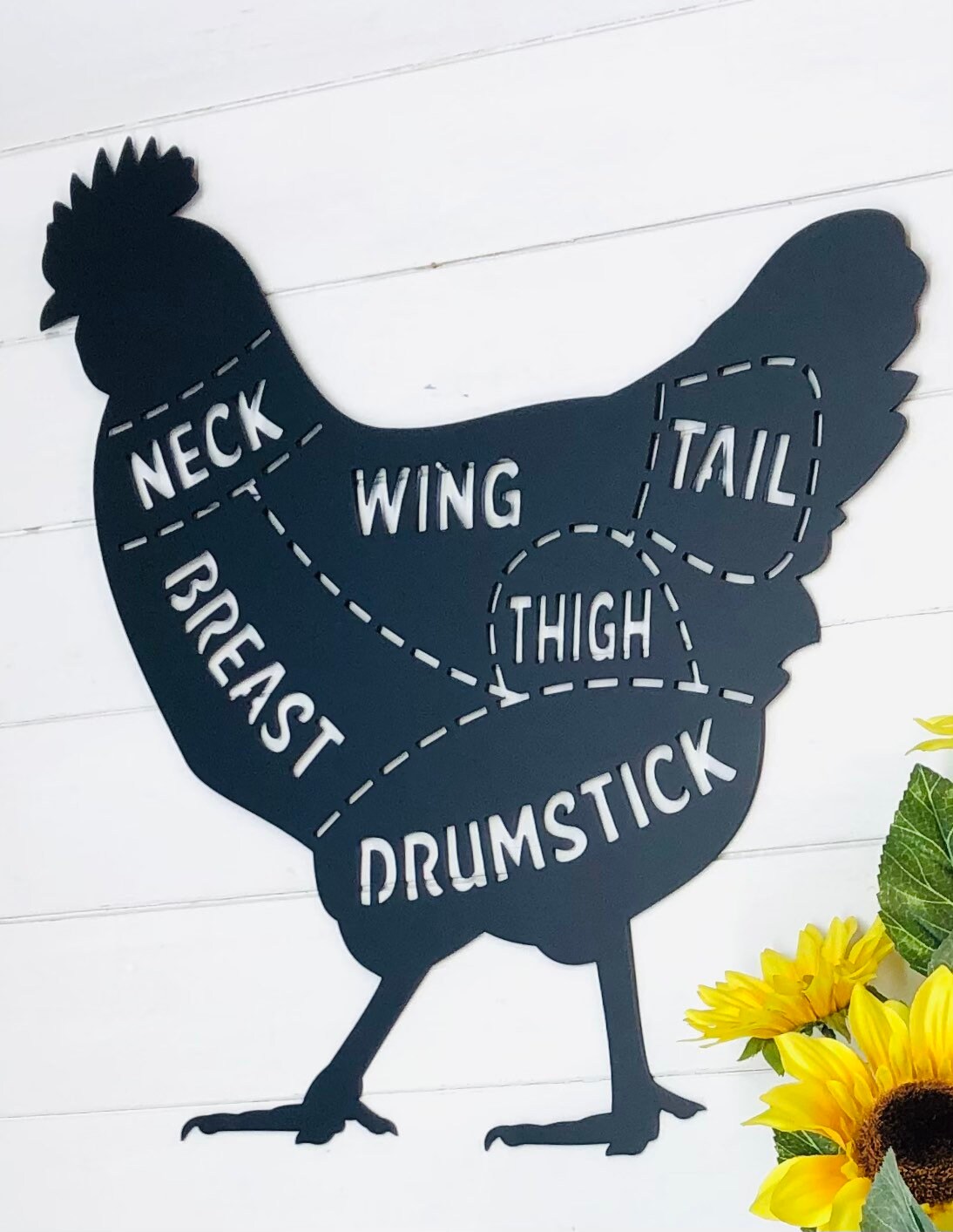 CHICKEN CUTS Metal Wall Sign Modern Farmhouse Decor Metal - Etsy