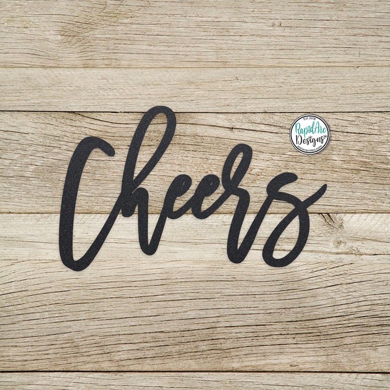 Cheers Sign - Etsy