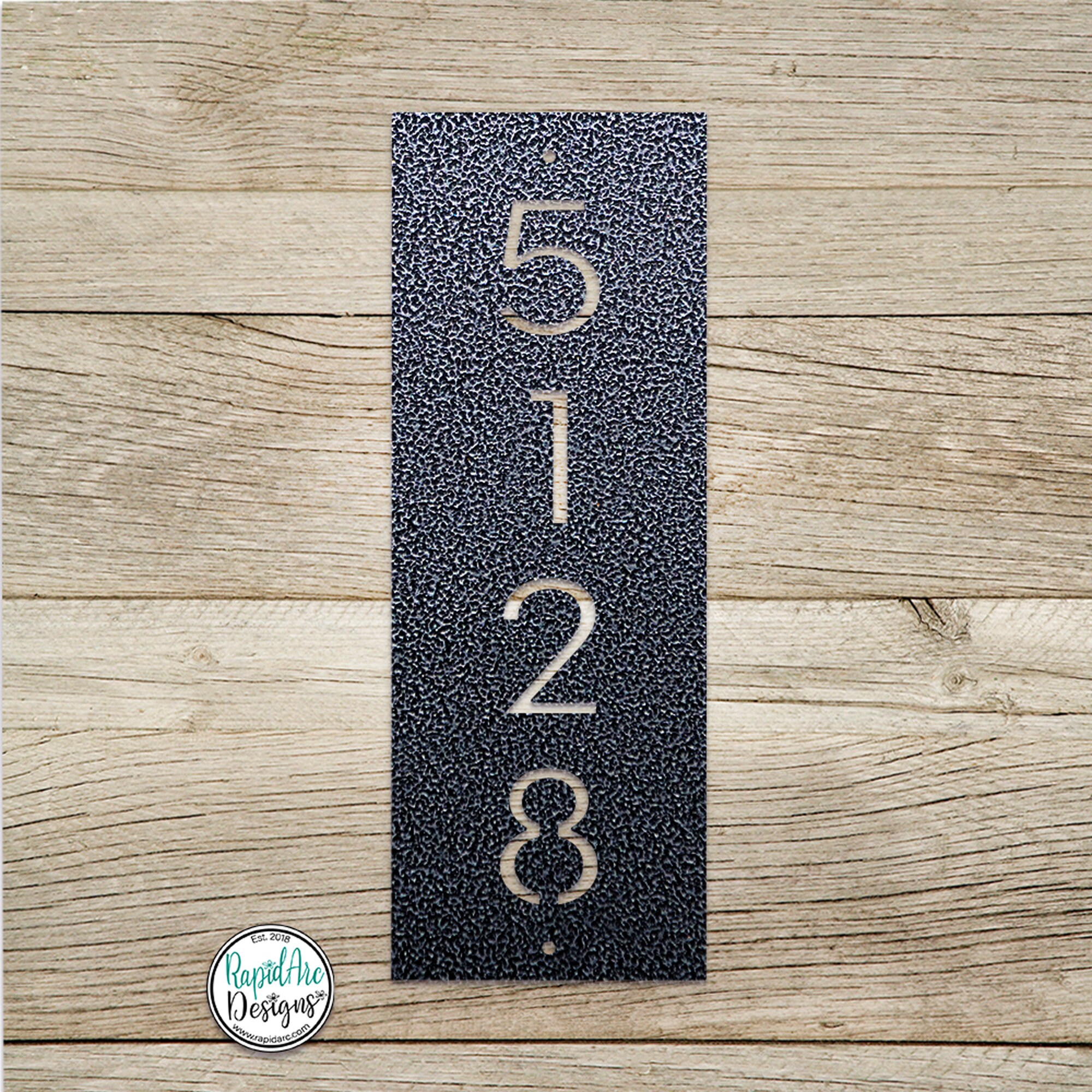 Modern Deco Vertical House Number Sign Metal Address Number - Etsy
