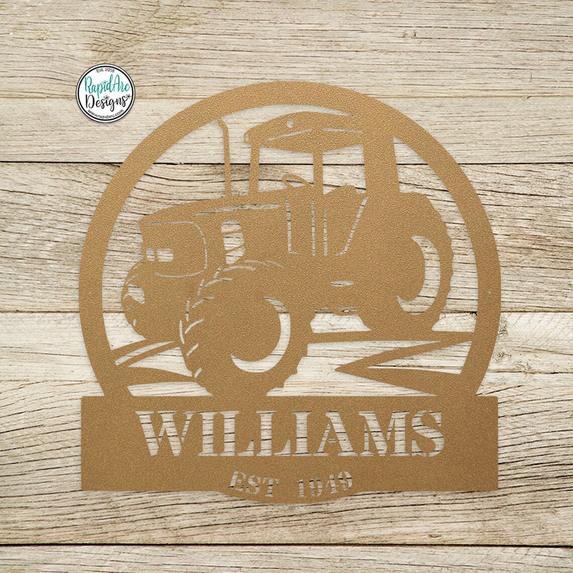 Personalized Metal TRACTOR Sign Custom Family Sign Name - Etsy