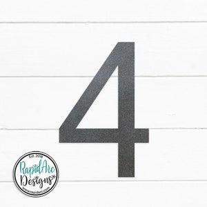 Modern Metal House Numbers | Modern Deco Font, Powder Coated - Etsy