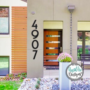 Extra Large Metal Mid Century Modern Address Numbers - up to 36" Inch ...