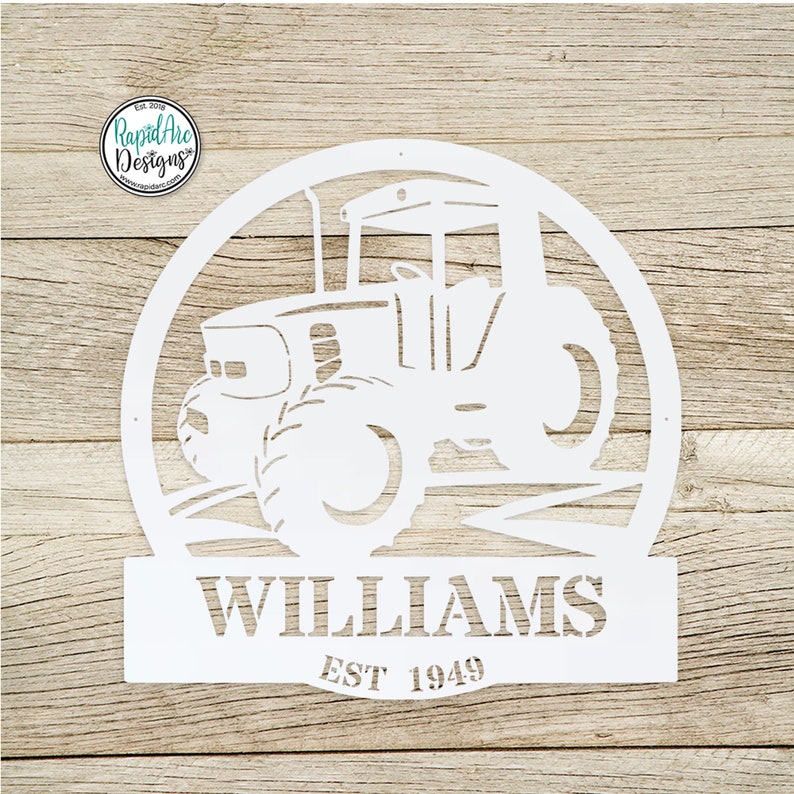 Personalized Metal TRACTOR Sign Custom Family Name Sign - Etsy