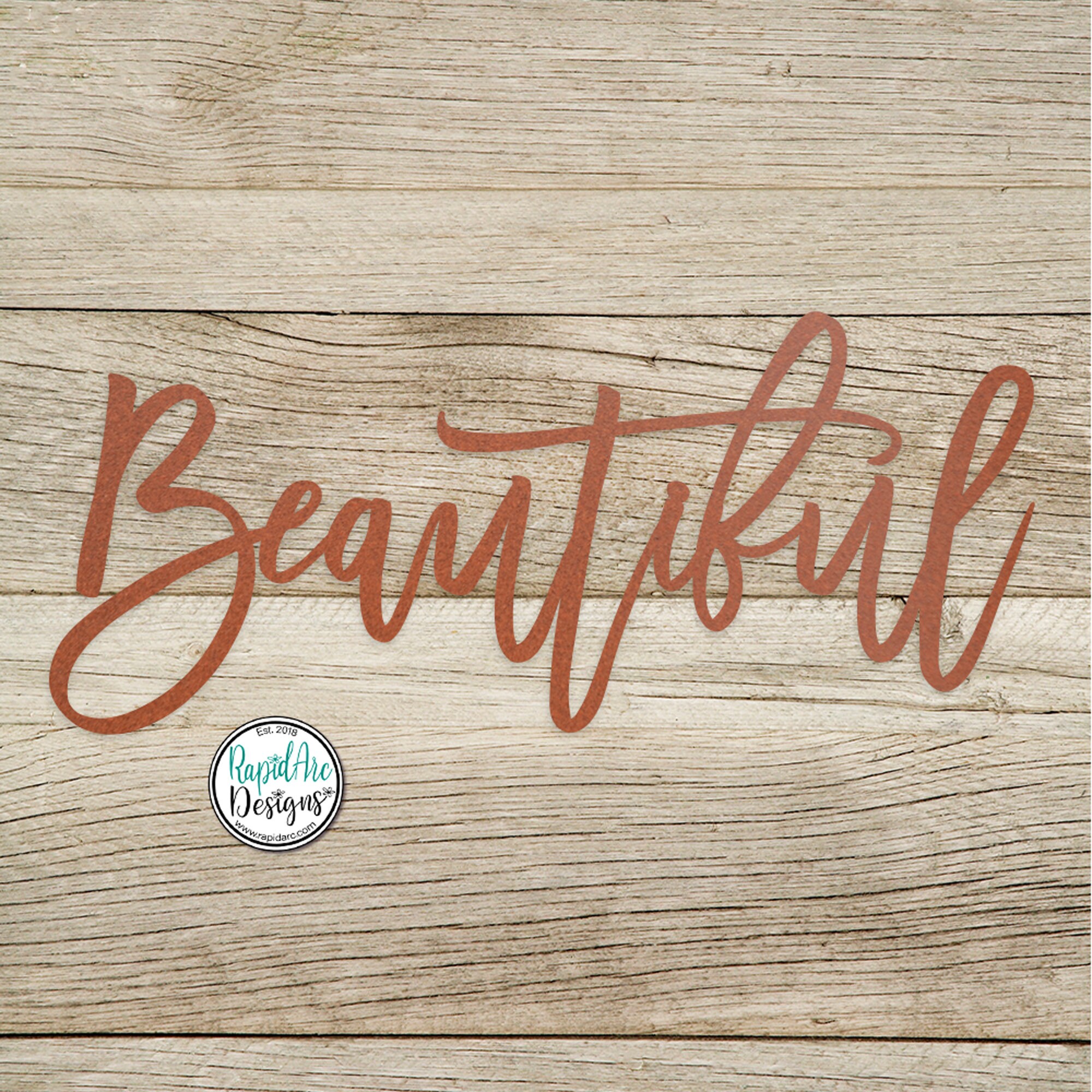 Beautiful Metal Word Beautiful Sign Vanity Decor - Etsy