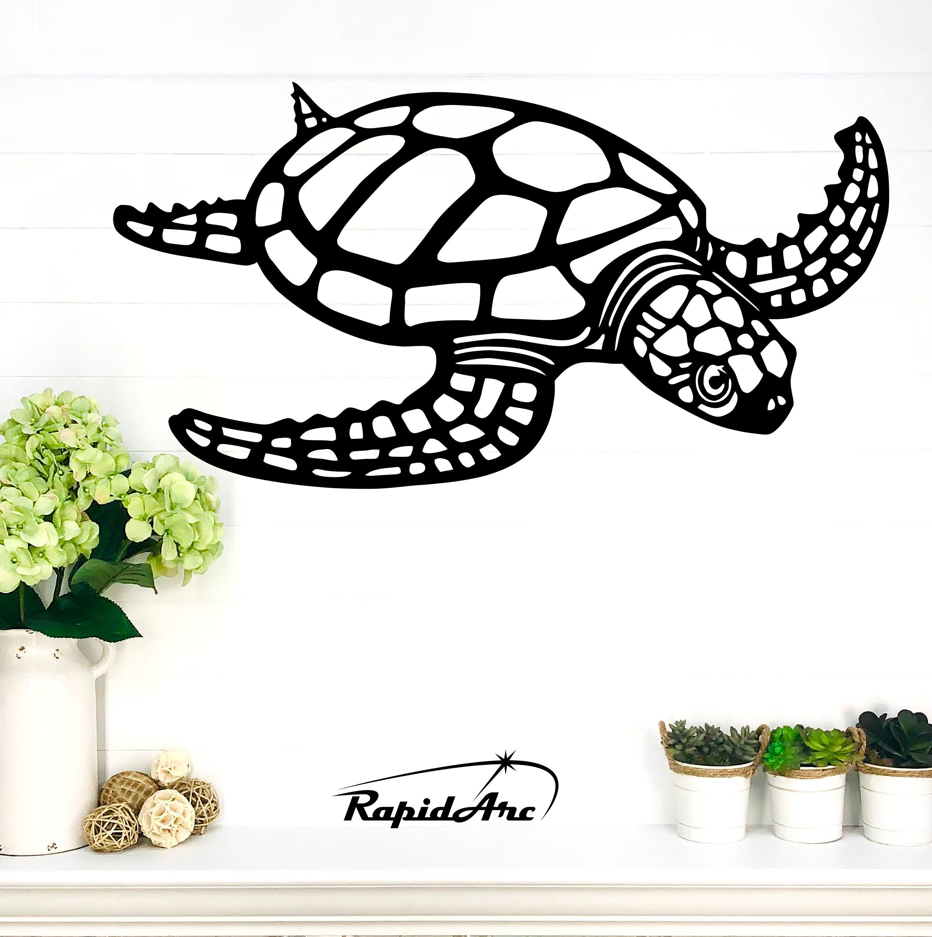 Metal SEA TURTLE Wall Art Indoor or Outdoor Decor Sea - Etsy