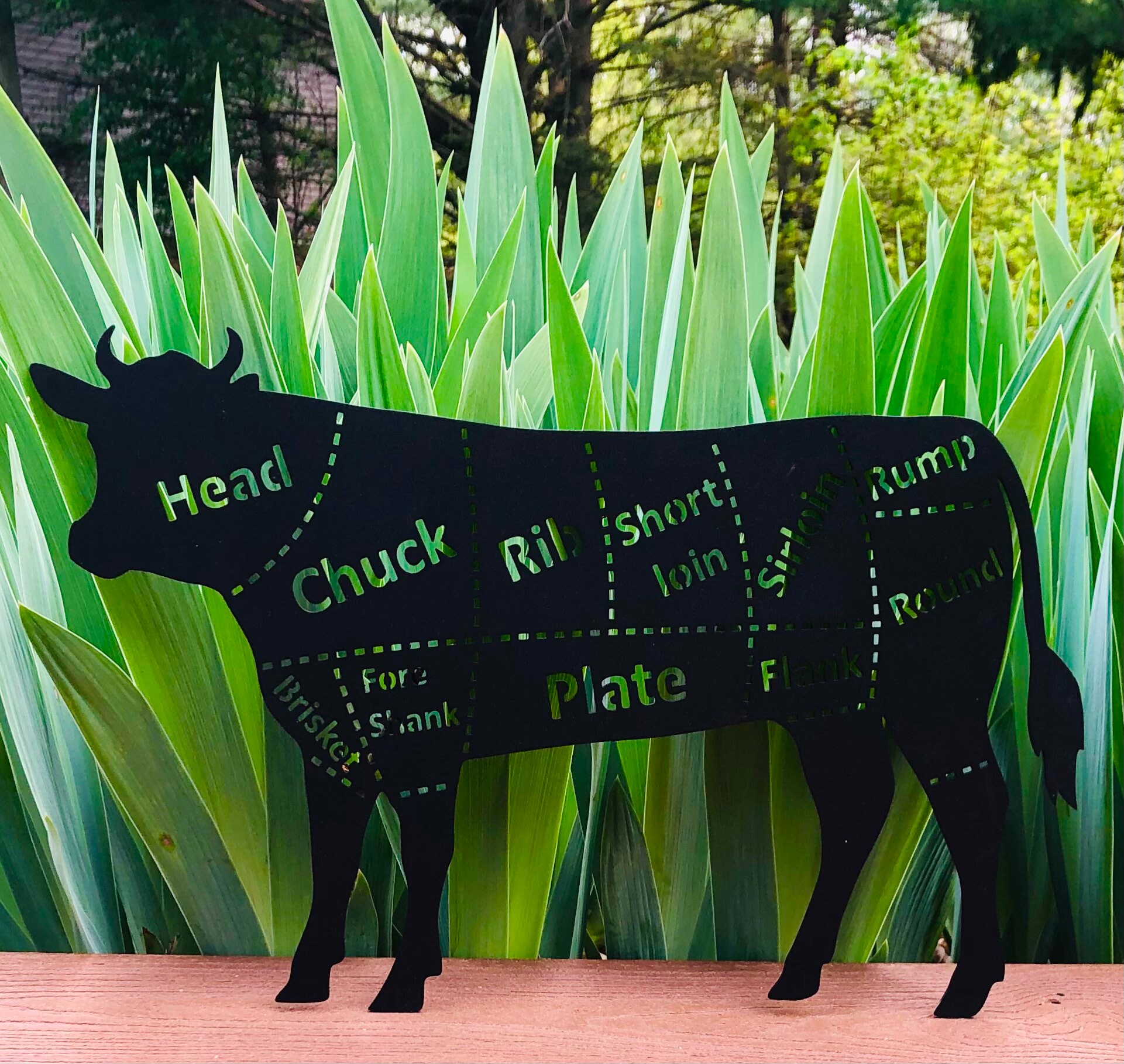 BEEF CUTS Metal Wall Sign | Farmhouse Kitchen Decor | Butcher Shop Gift ...