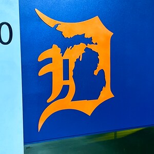 Detroit Michigan Tigers Baseball Sign | Metal Wall Art | Sports Sign ...