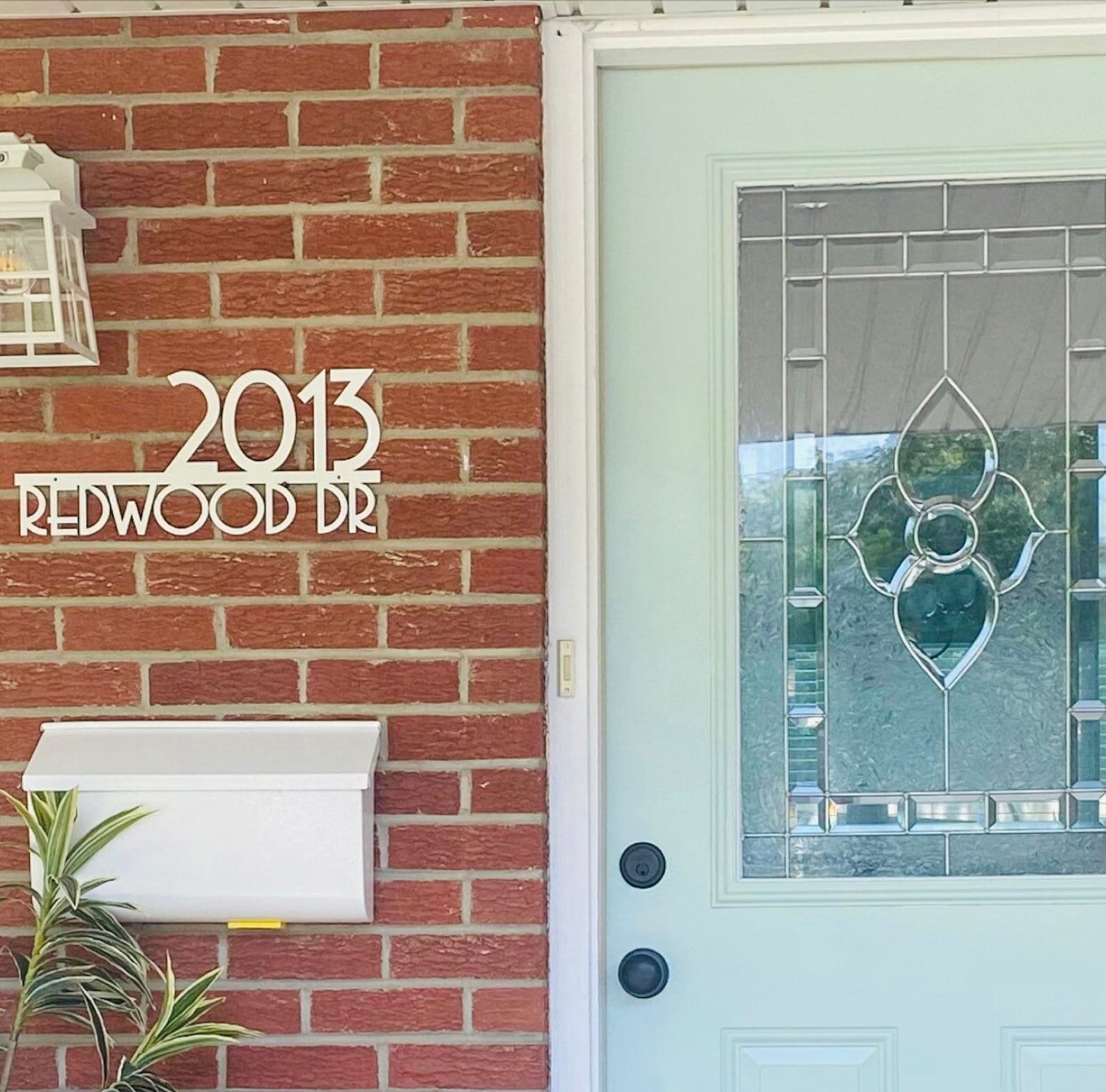 Mid Century Modern Metal House Number Sign Address Sign With Street ...