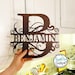 Metal Last Name Monogram | SPLIT LETTER MONOGRAM | Family Name Sign ...
